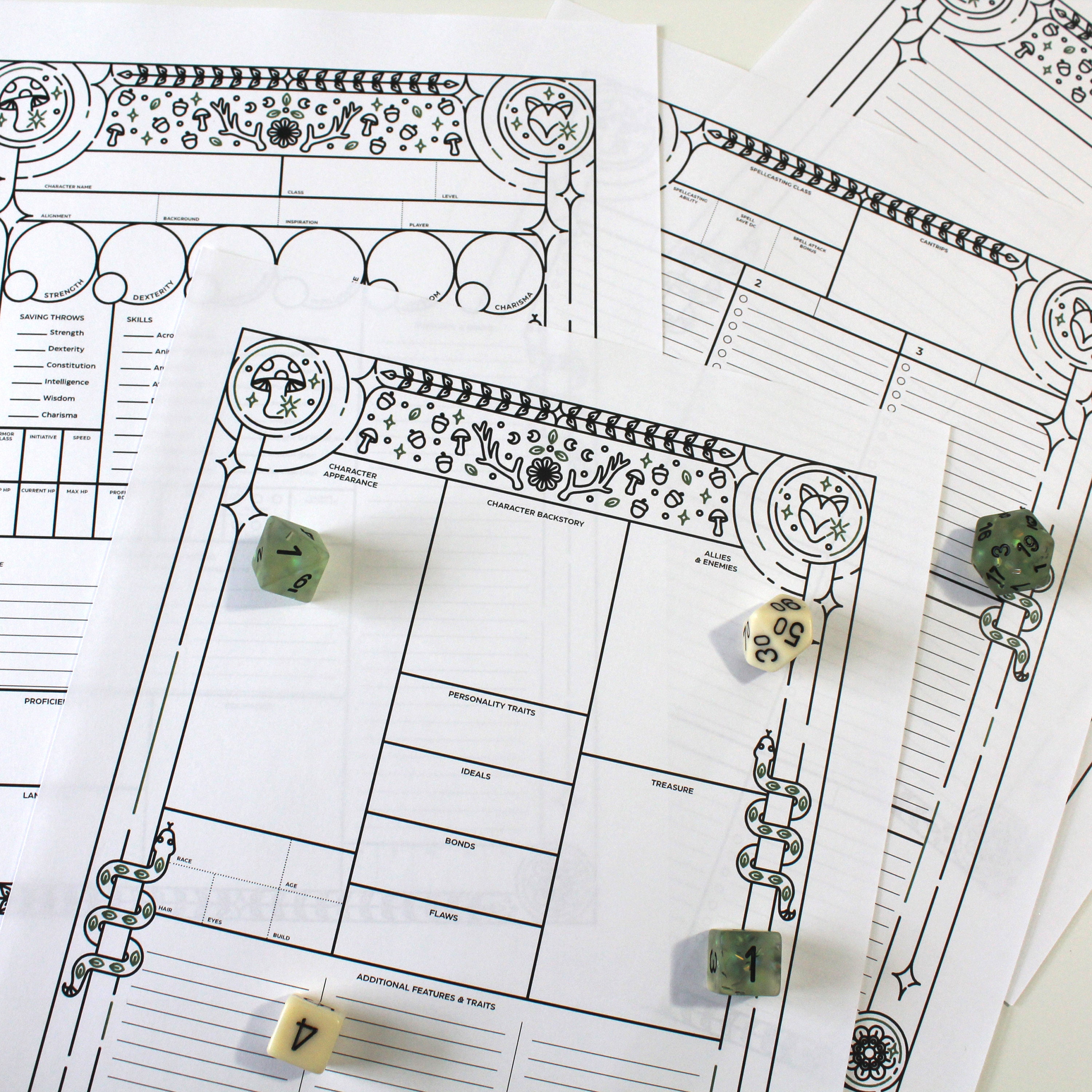 Druid Character Sheet | D&D 5e - Etsy