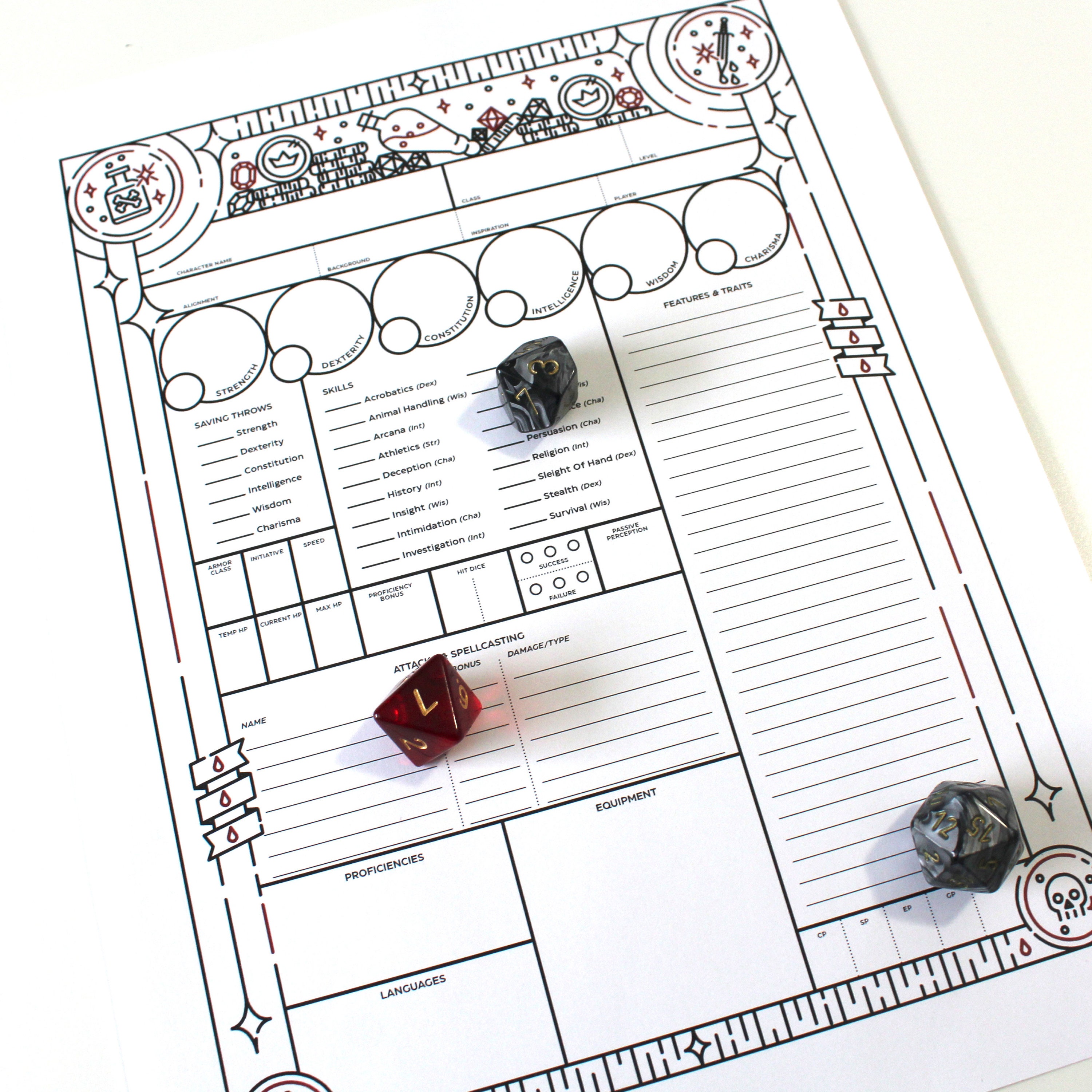 Rogue Character Sheet | D&D 5e - Etsy
