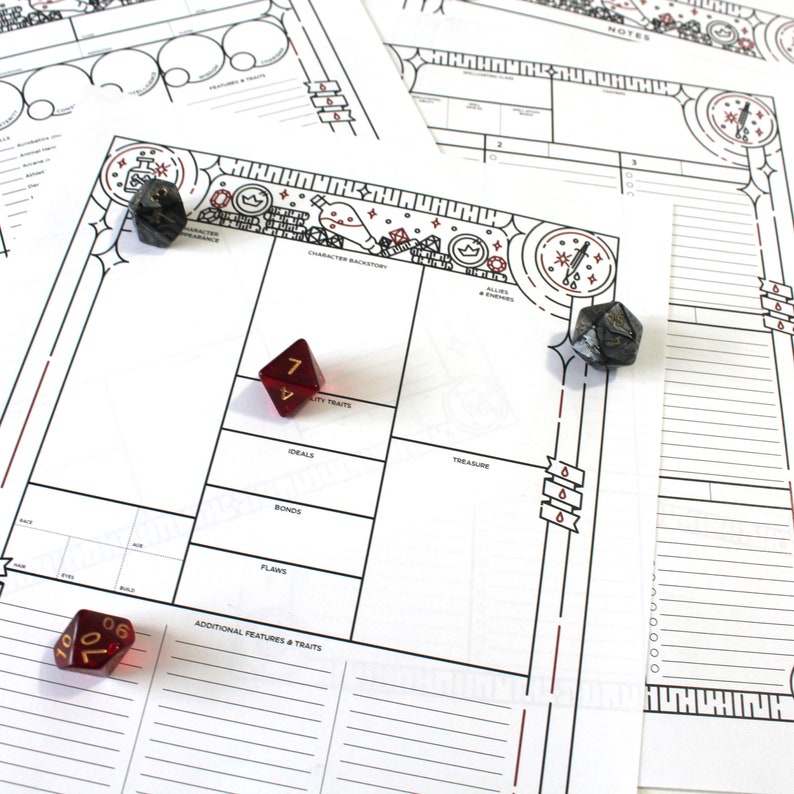 Rogue Character Sheet | D&D 5e - Etsy