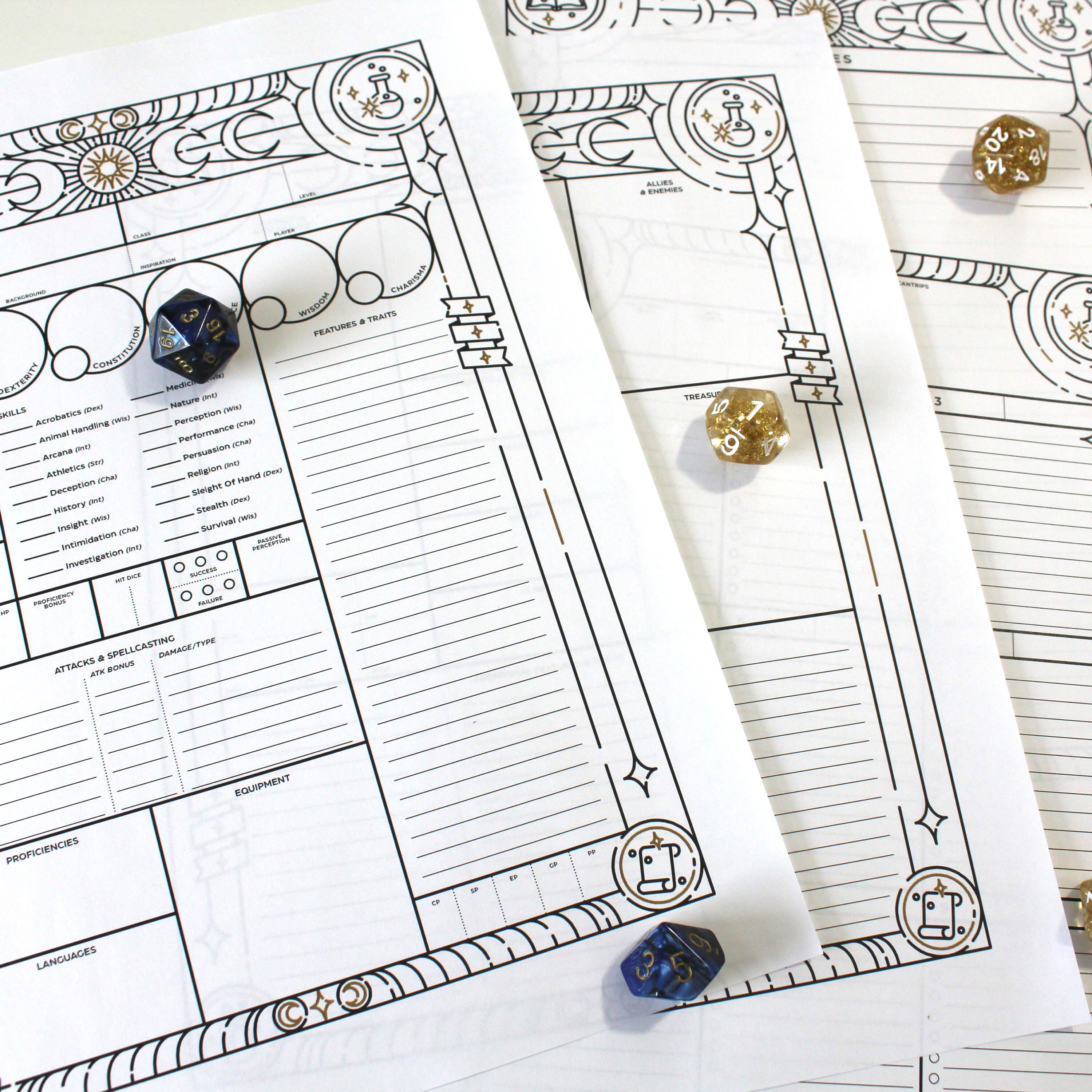 Wizard Character Sheet | D&D 5e - Etsy