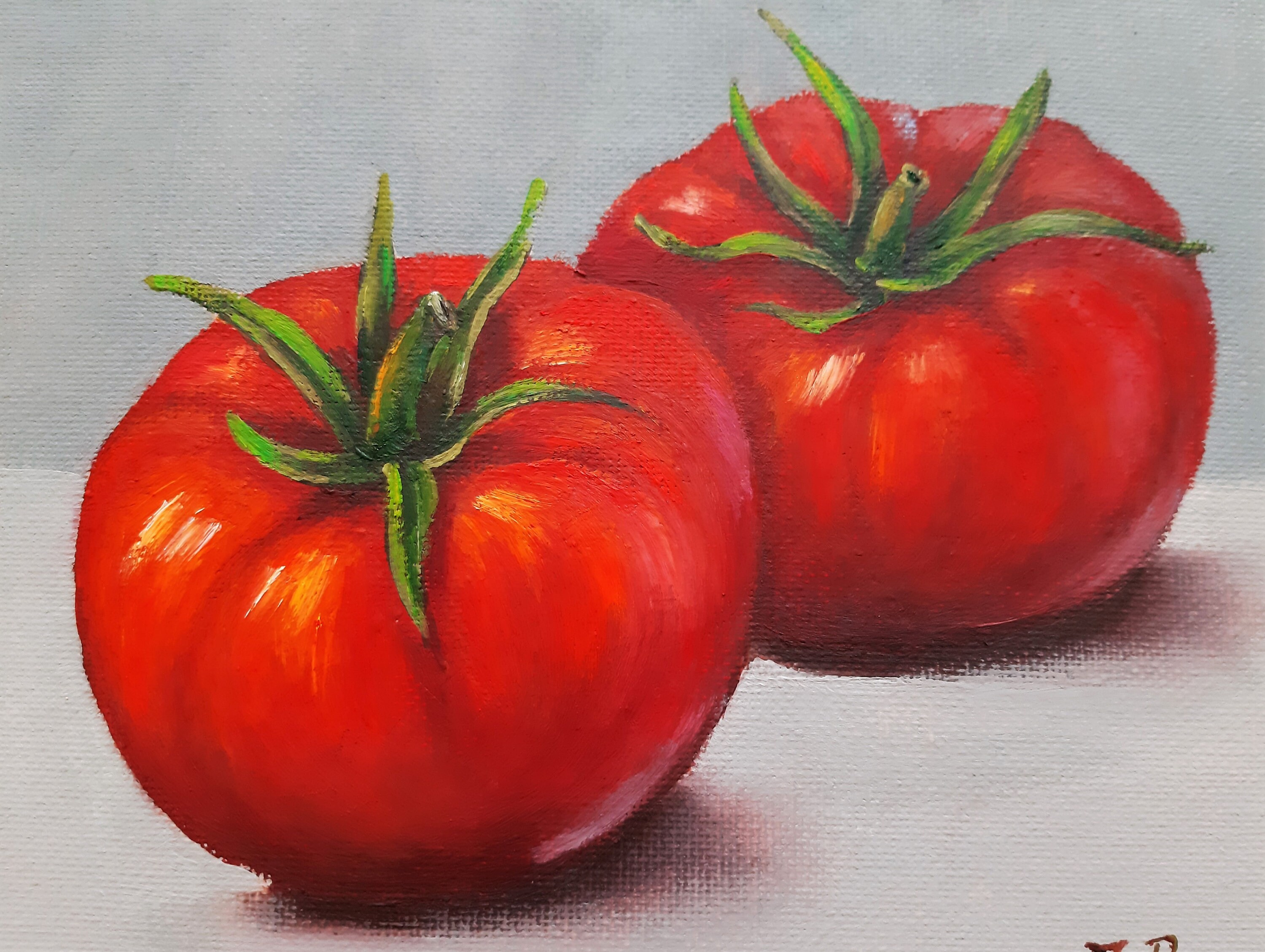 Tomato Painting Original Oil Painting Vegetable Painting Food Art Tomato Artwork Food Original ...
