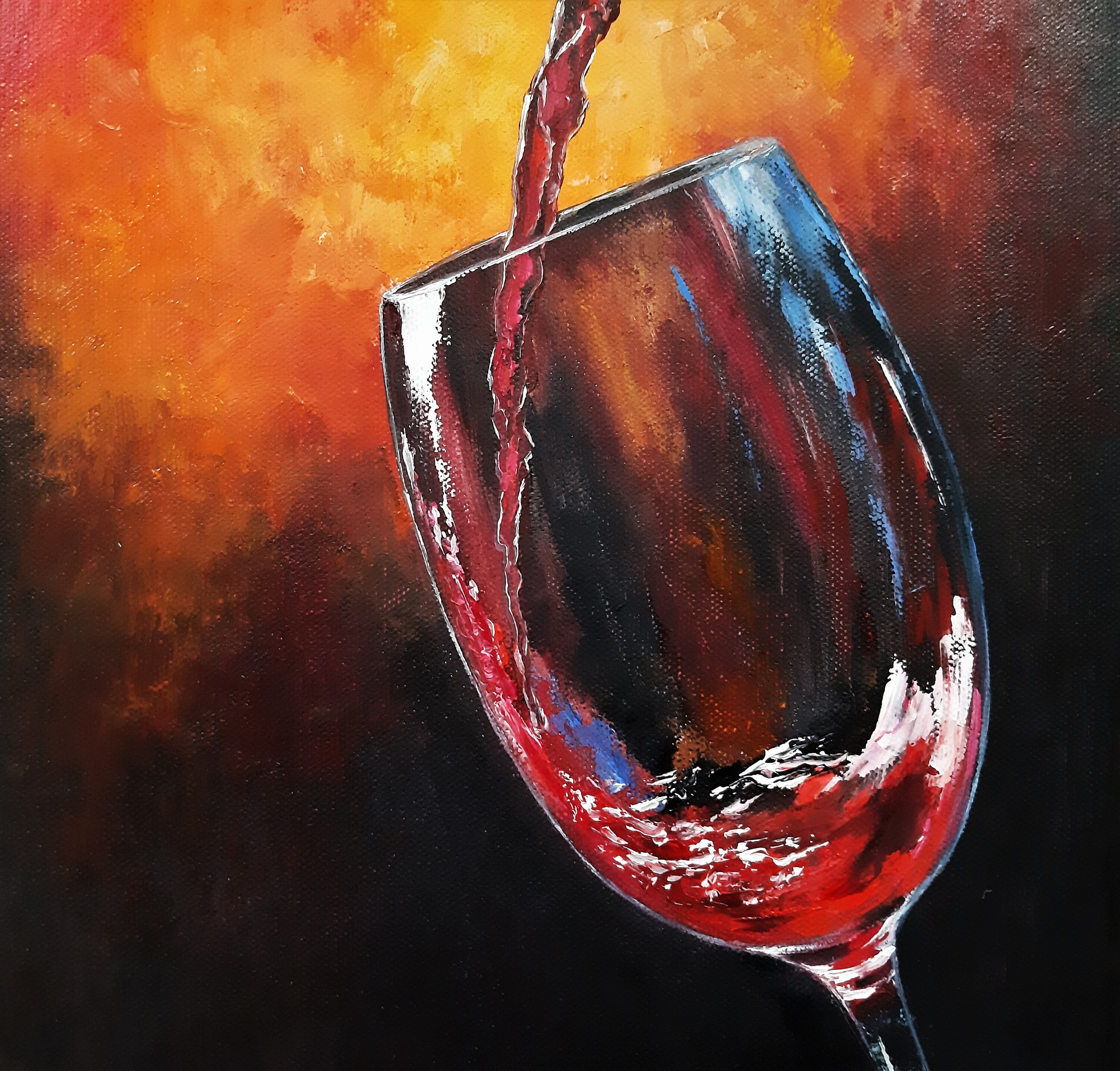 Pouring Wine Painting