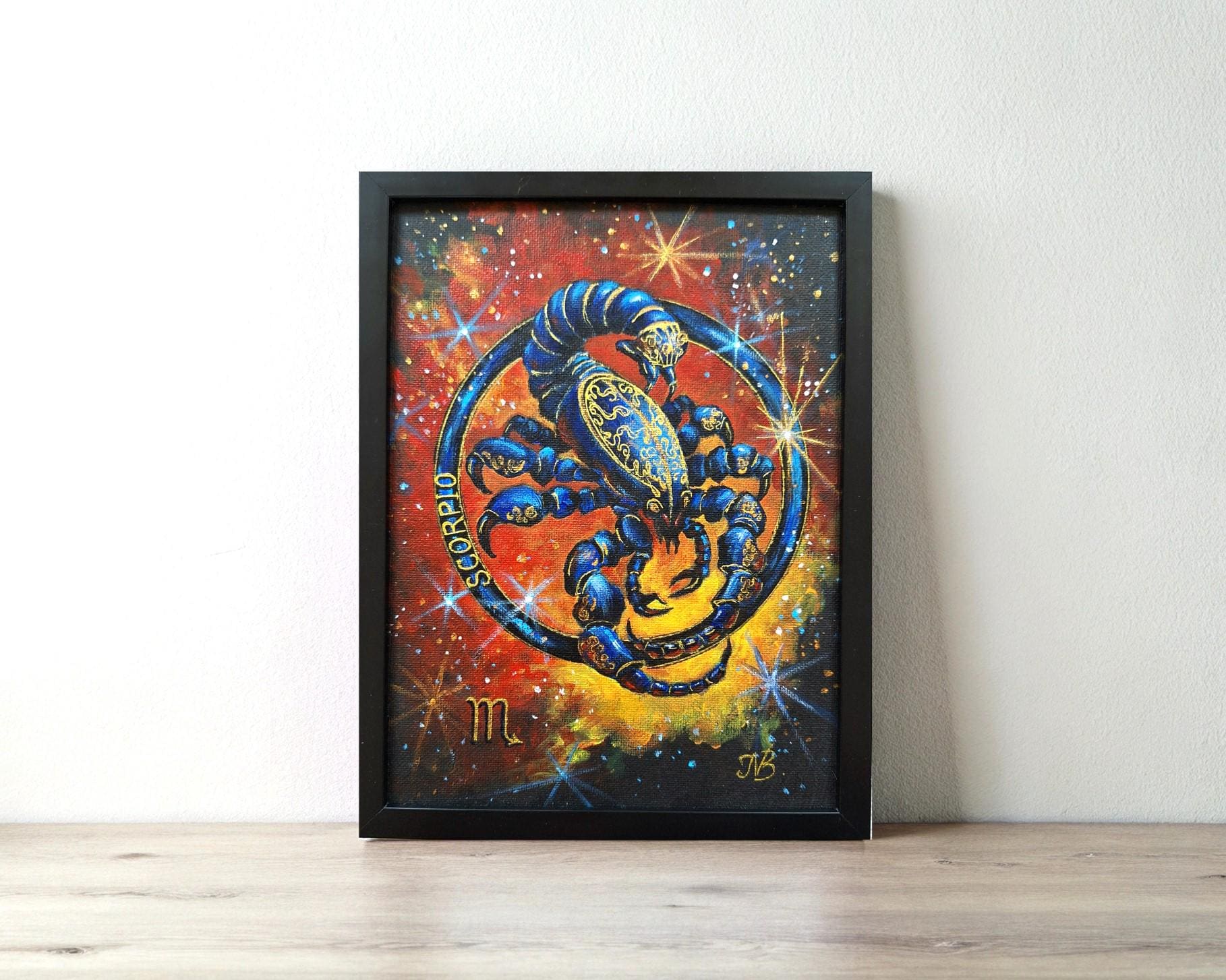 Zodiac Painting, Scorpio Zodiac Sign, Scorpion Painting, Water Element ...