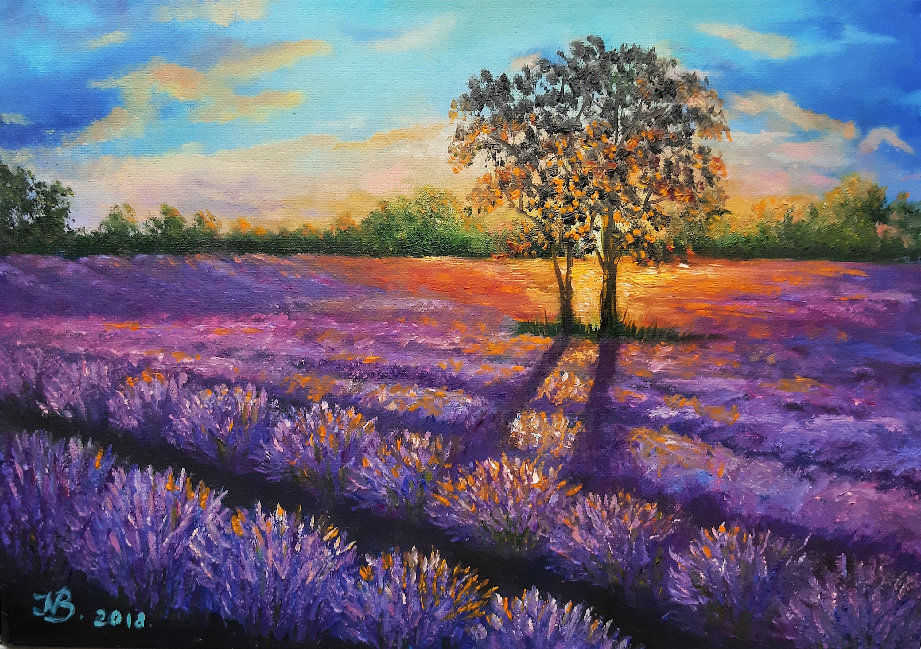Lavender Field Painting