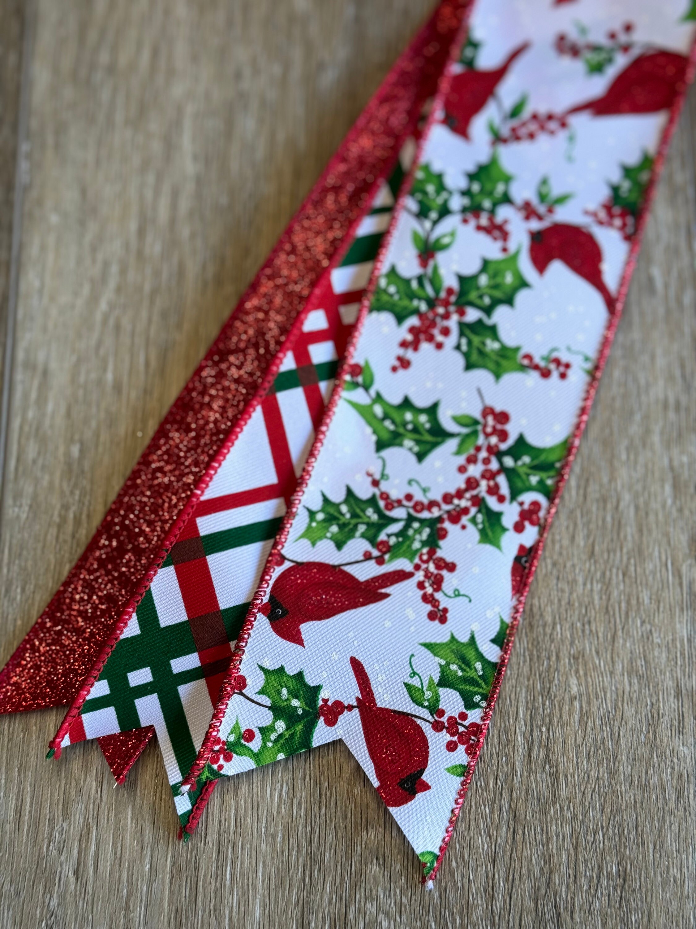 Christmas Wreath Bow, Cardinal Wreath Bow, Cardinal Bow, Holiday Wreath ...