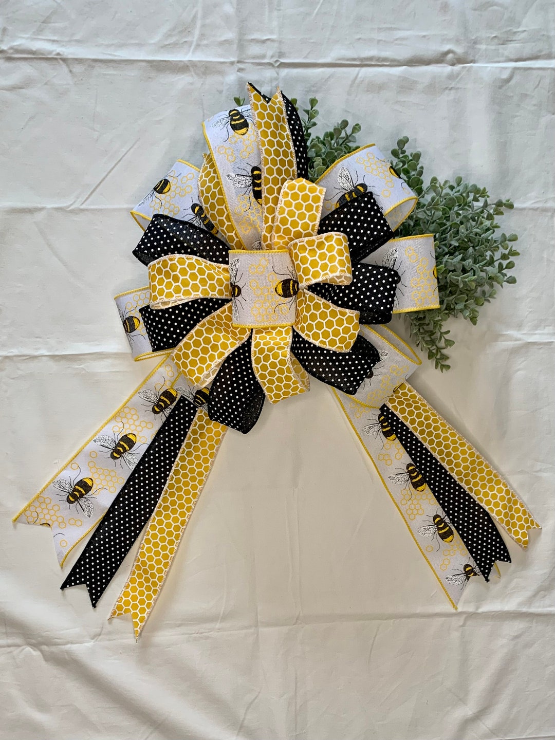 Bumble Bee Bow, Spring Bow, Spring Lantern Bow, Spring Wreath Bow ...