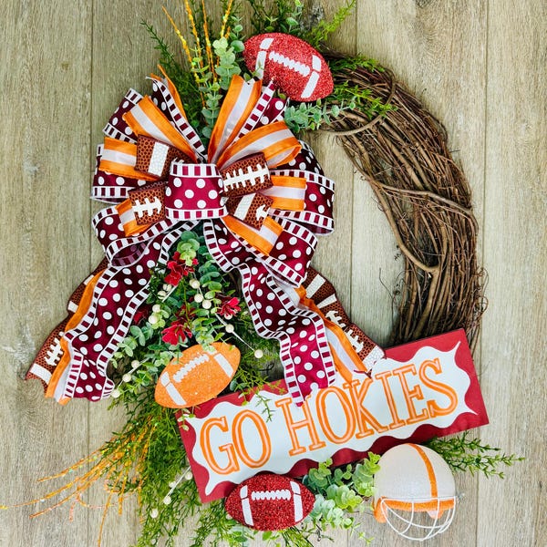 Virginia Tech Wreath - Etsy