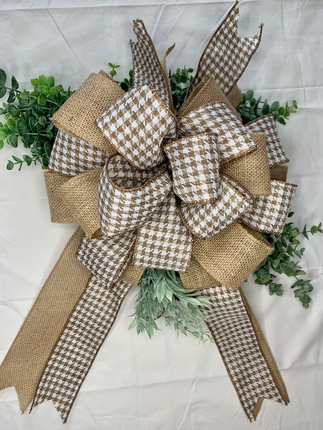 Decorative Bow for Wreath Mailbox Basket Lantern or Door Hanger, Multi ...