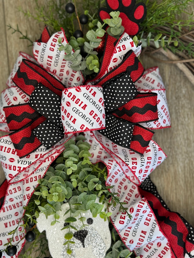 University of Georgia Wreath, Georgia Wreath for Front Door, Red and ...