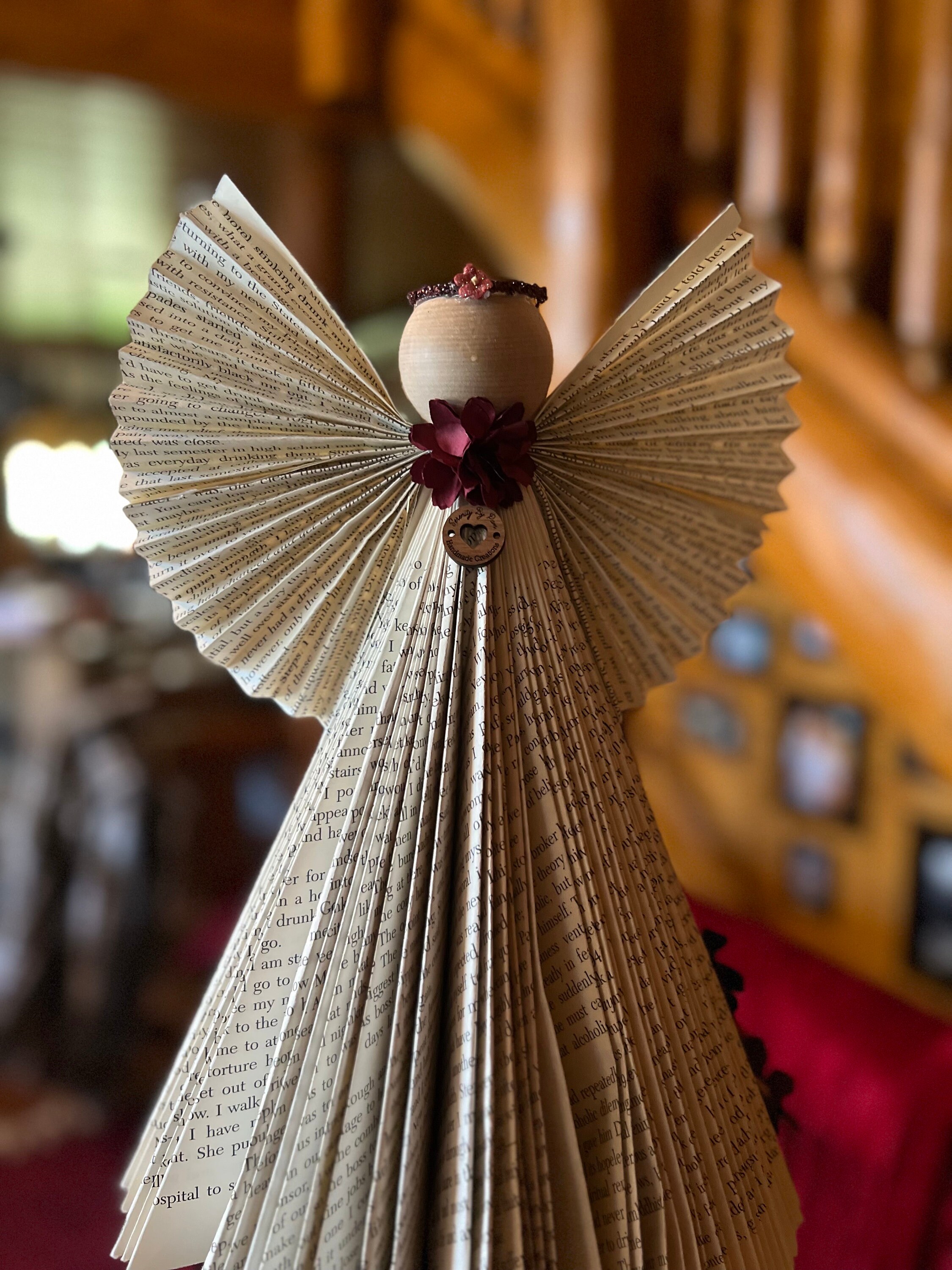 Big Book Angel (large) - Maroon With Navy - Etsy