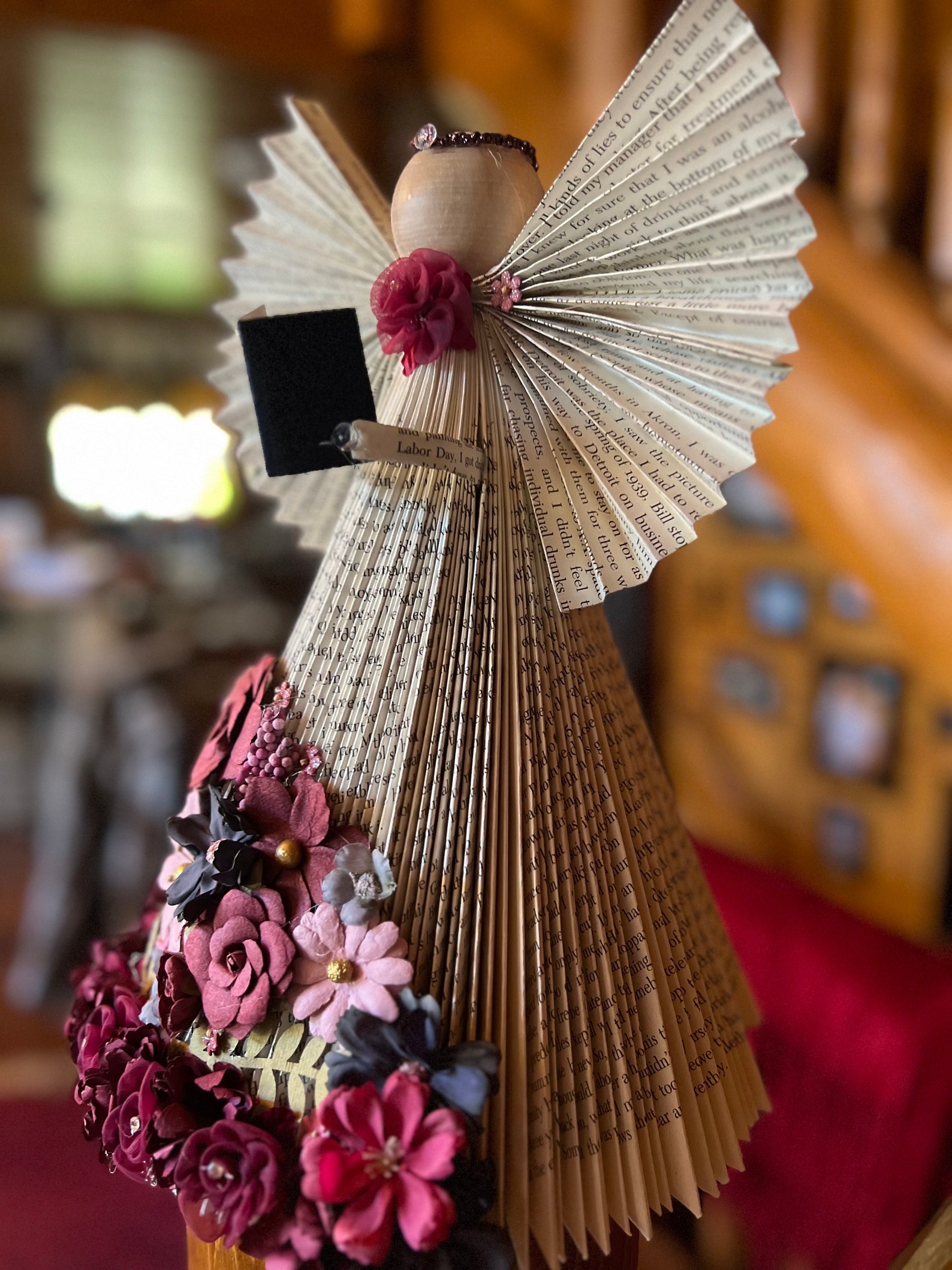 Big Book Angel (large) - Maroon With Navy - Etsy