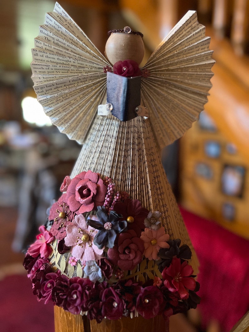 Big Book Angel (large) - Maroon With Navy - Etsy