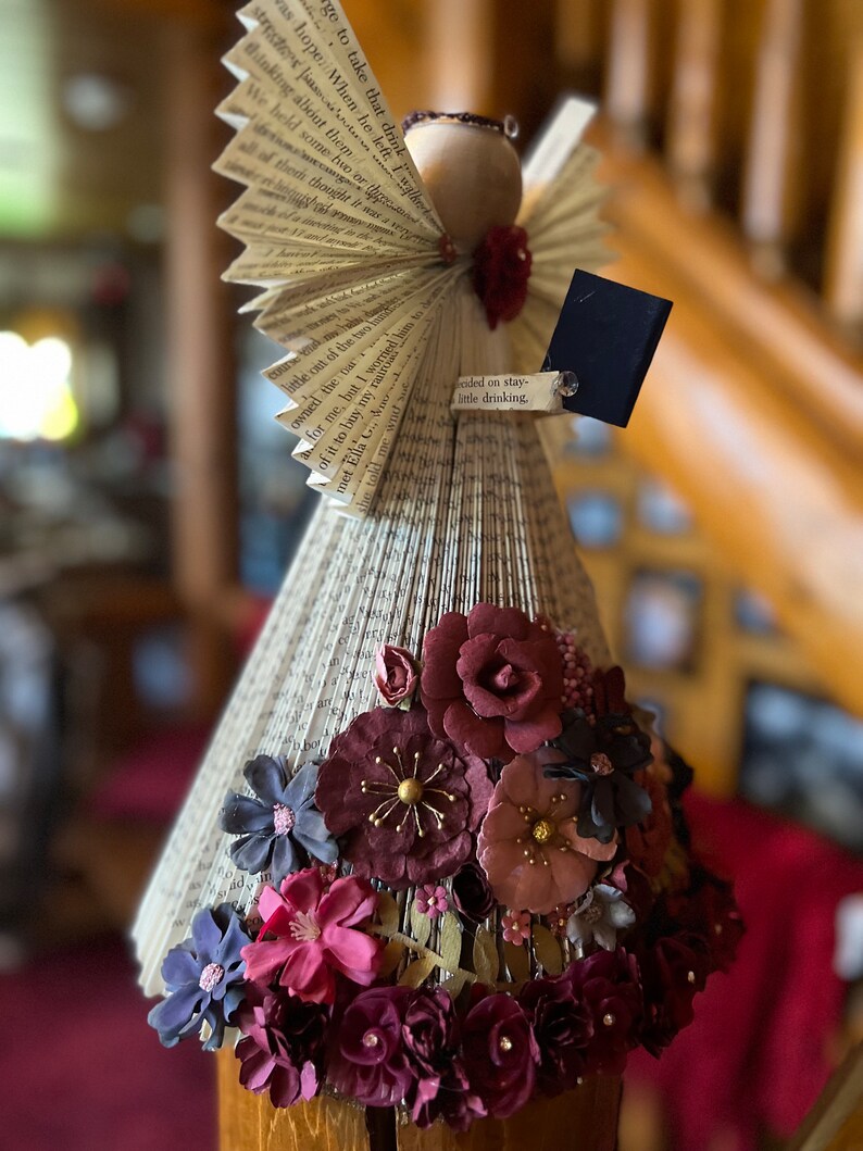 Big Book Angel (large) - Maroon With Navy - Etsy