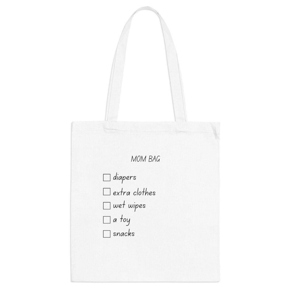Mom Checklist Tote Bag, Mothers Day Gift, Nursery Baby Bag, Hospital ...