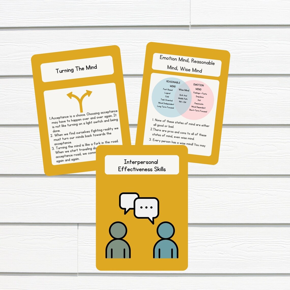 DBT Flashcards Therapy Flashcards Dialectical Behavior - Etsy