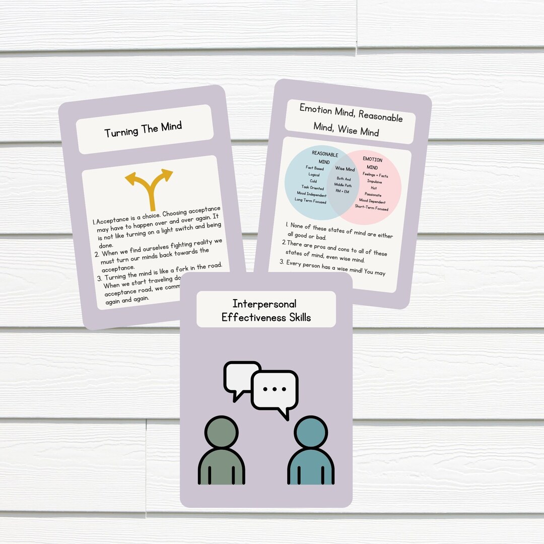 DBT Flashcards, Therapy Flashcards, Dialectical Behavior Therapy ...