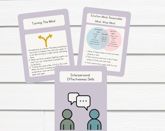 DBT Flashcards, Therapy Flashcards, Dialectical Behavior Therapy ...