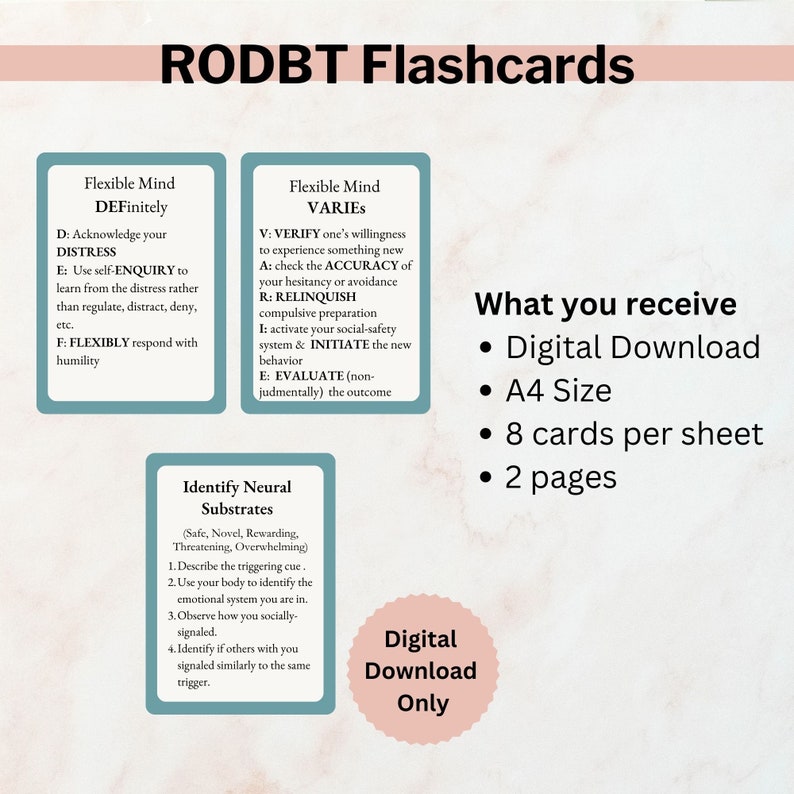 RODBT Skills Flashcards, RODBT Skills, Radically Open DBT, Radically ...