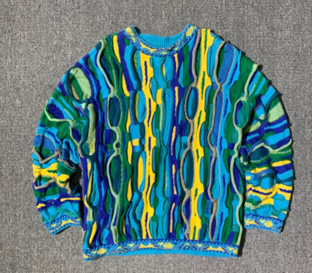 Vintage Coogi Style Sweater Coogi Sweater Vintage Crochet Sweater - Etsy