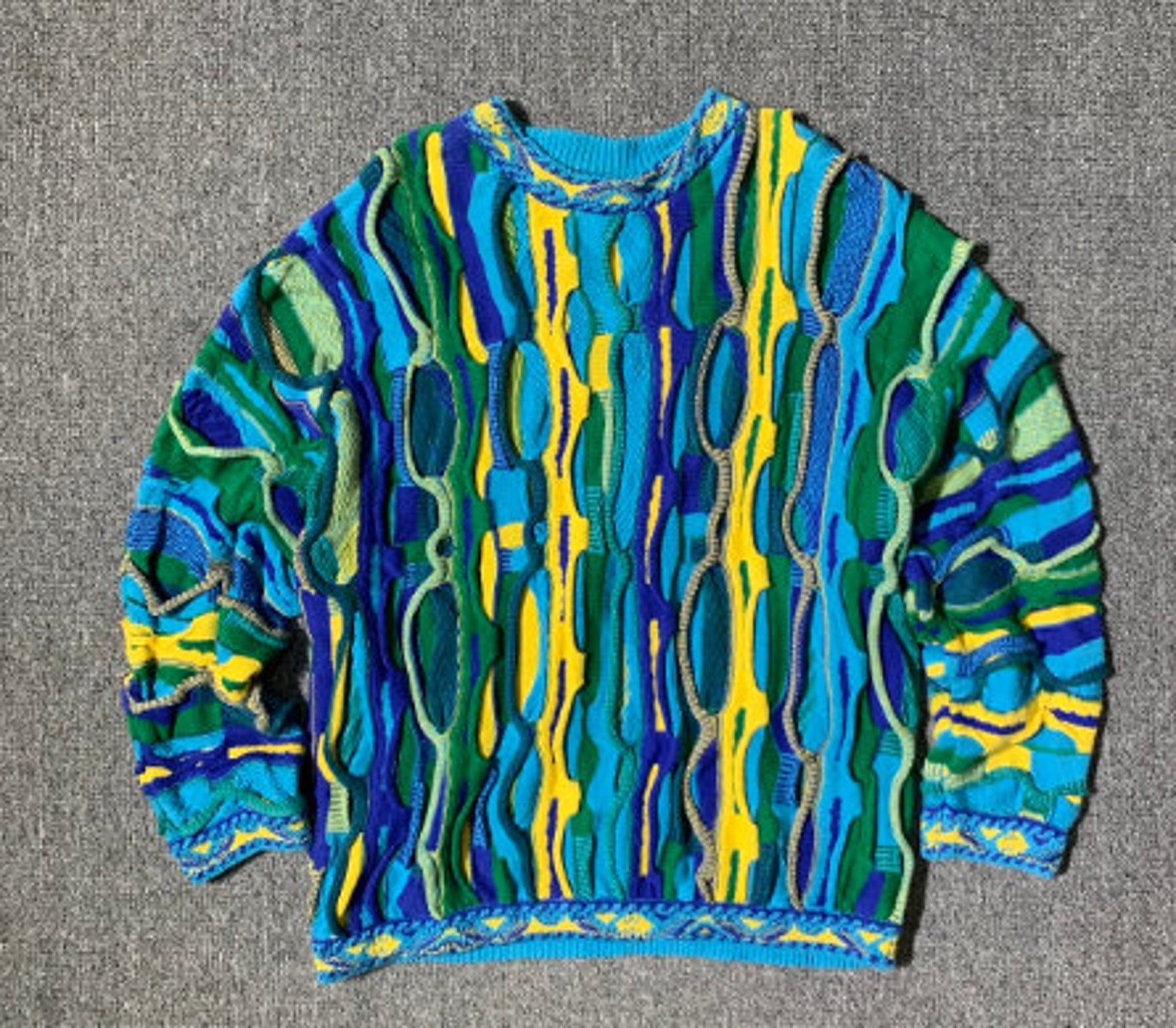 Vintage Coogi Style Sweater Coogi Sweater Vintage Crochet Sweater - Etsy