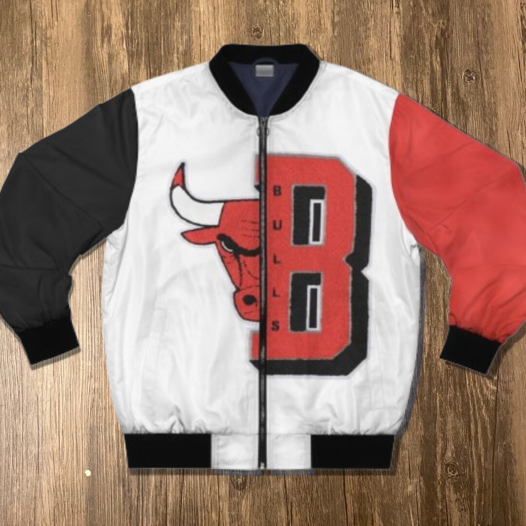 Chicago Bulls Bomber Jacket Vintage Chicago Bulls Jacket Windbreaker ...