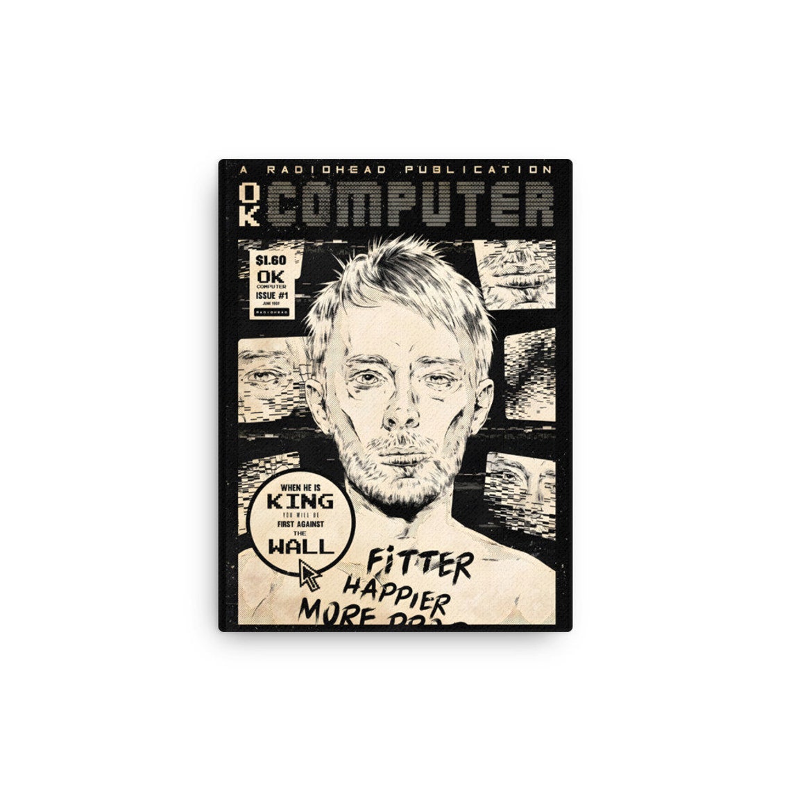 Radiohead Ok Computer Poster Radiohead Poster Canvas Ok Computer Album ...