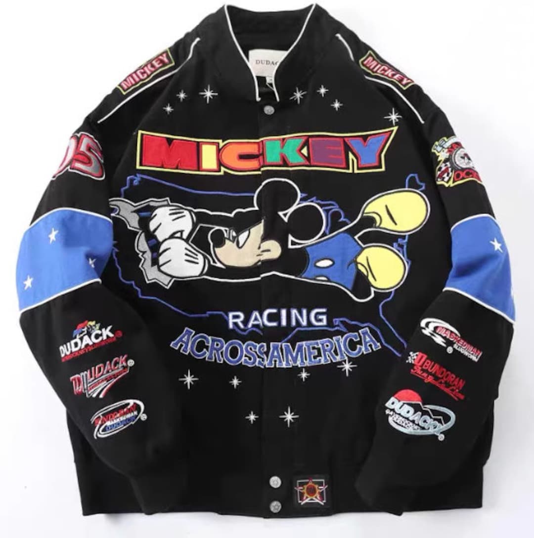 Vintage Disney Jacket Mickey Mouse Racing Jacket Vintage Disney Varsity ...