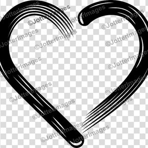 Paint Brush Stroke Heart Outline (SVG, PNG Digital Download) - Etsy