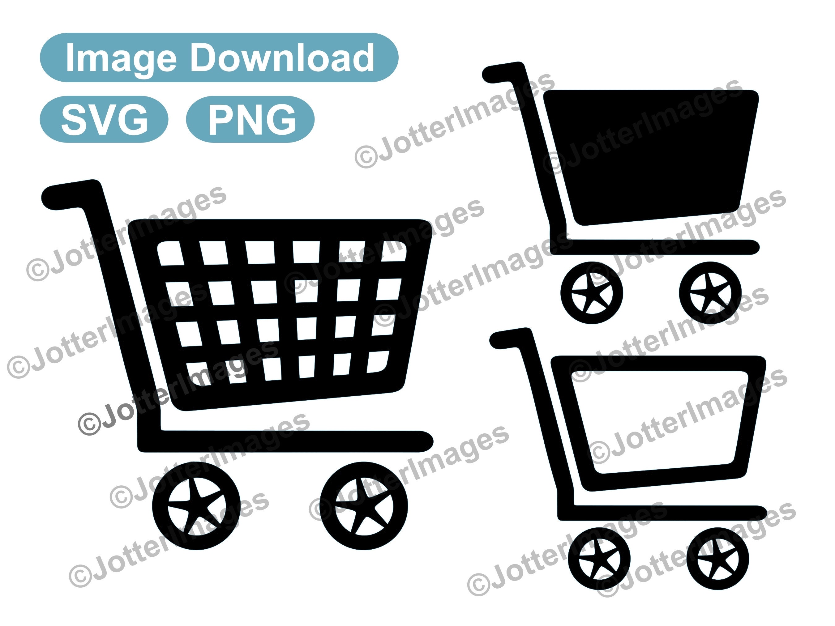 Shopping Cart / Trolley / Basket Outline Image Download SVG, PNG ...