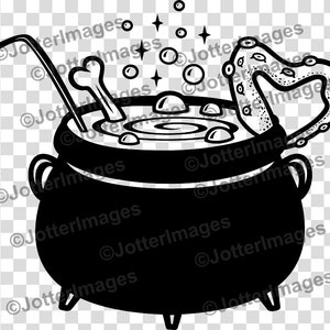 Halloween Witches Cauldron Outline Image Picture, Clip Art, Cut File ...