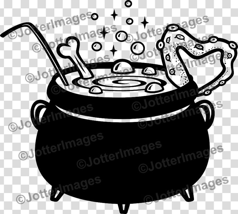 Witch Cauldron SVG PNG – Halloween Potion Clipart, Spooky Cricut Cut ...