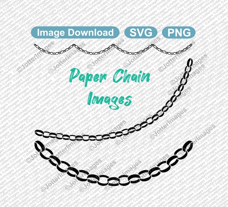 Paper Chain Loop Image Download SVG, PNG, Cut File, Clipart ...
