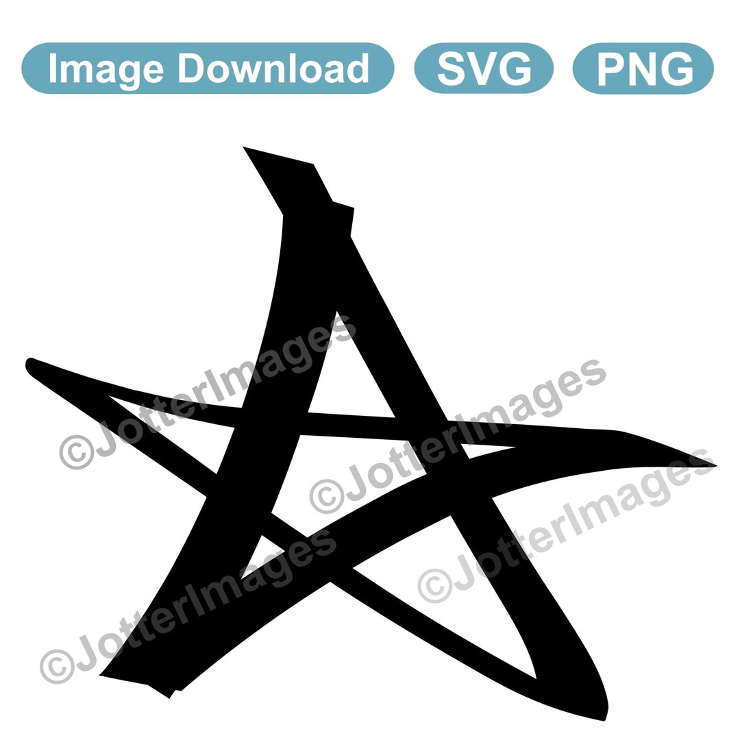 Simple Calligraphy Style Star Sketch Shape Image Download SVG, PNG ...
