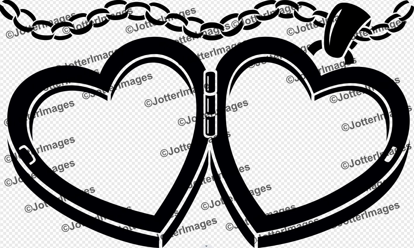 Drawings Of Hearts With Chains