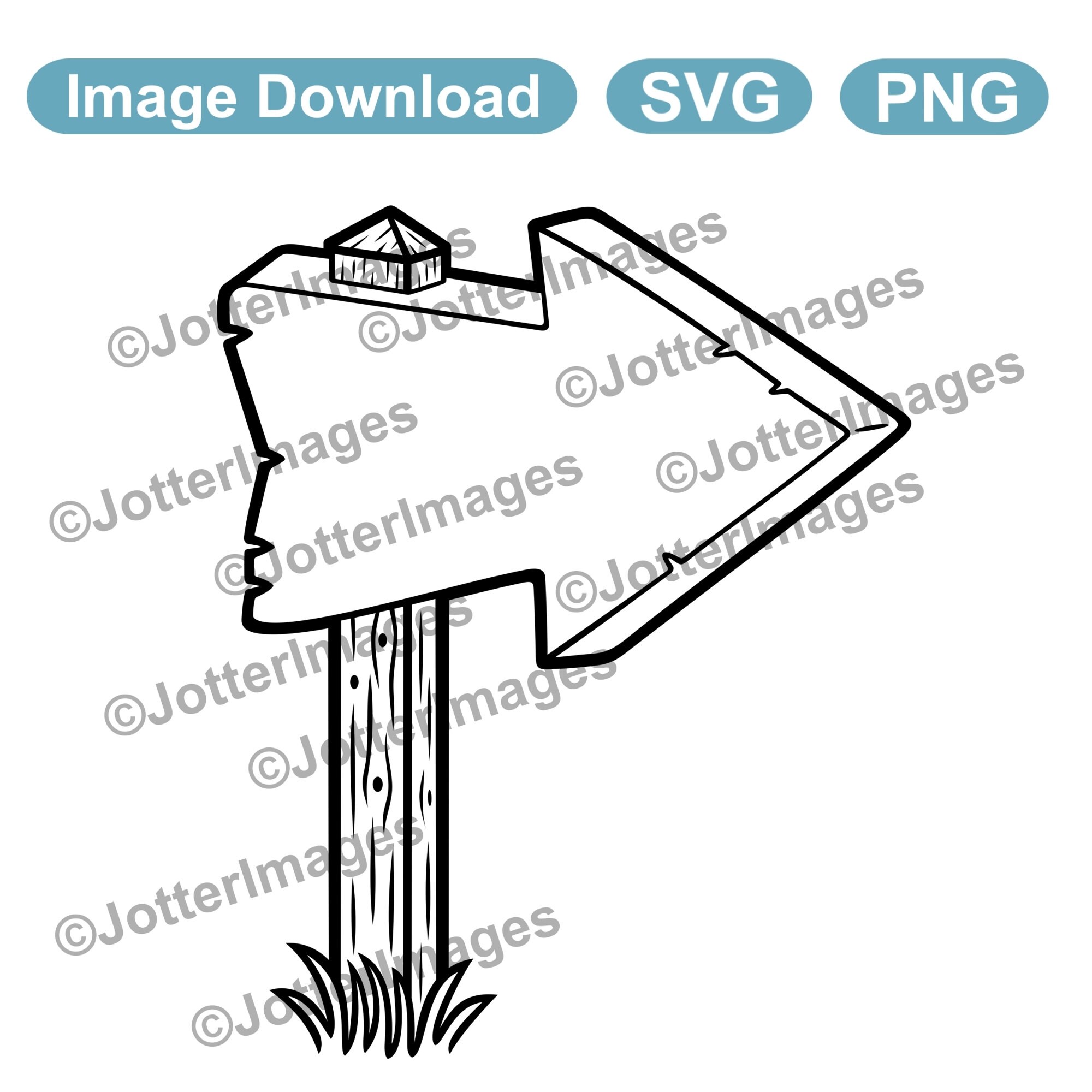 Arrow Direction Signpost Outline Image Download SVG, PNG Transparent ...
