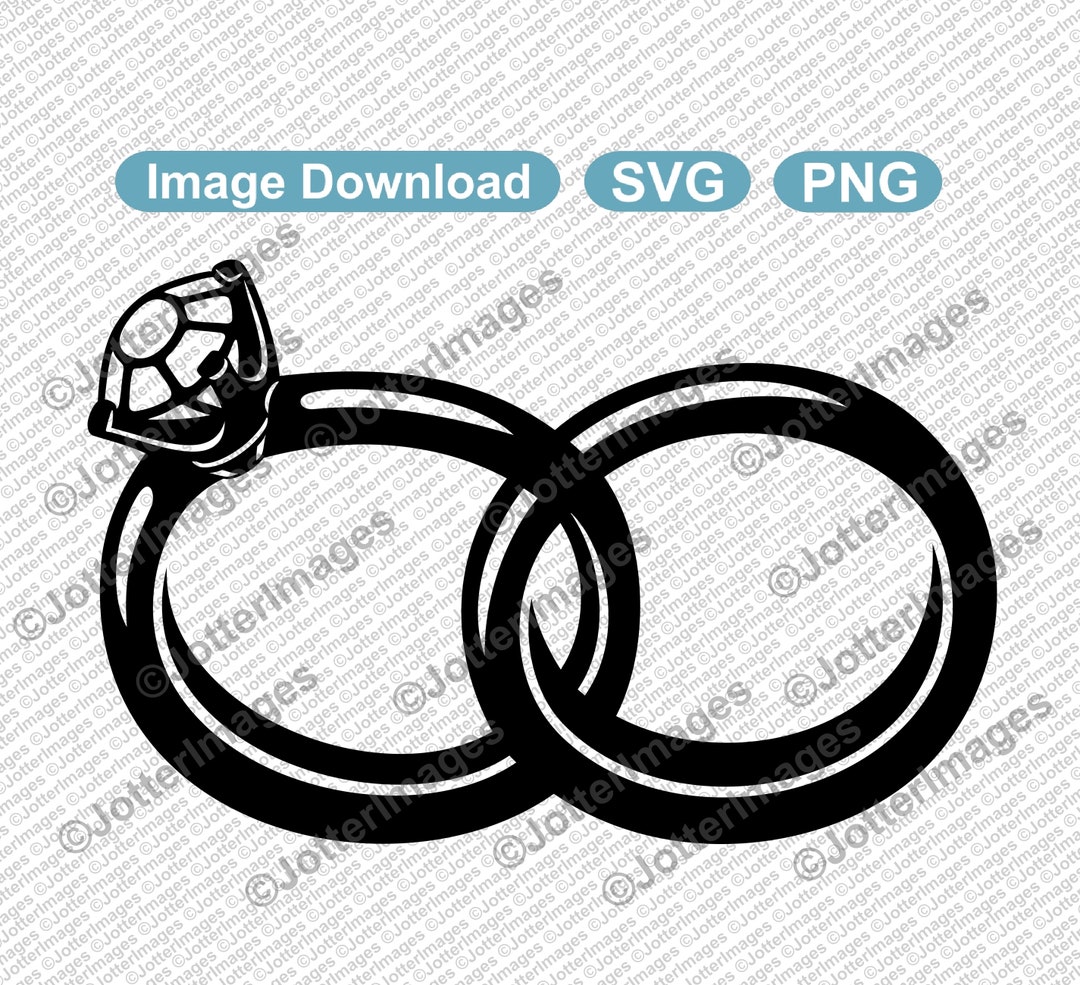 Linked Wedding Rings Image: SVG, PNG Clipart (digital Download) - Etsy