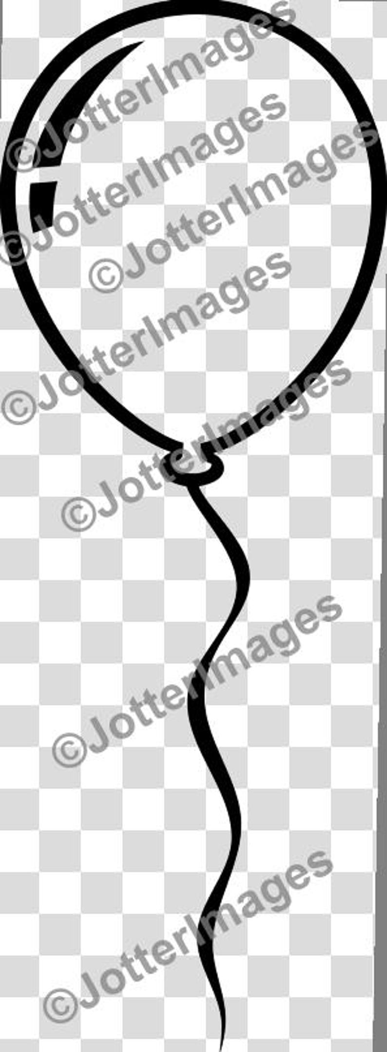 Balloon Outline Clipart SVG PNG: Cricut Ready Party Decorations ...