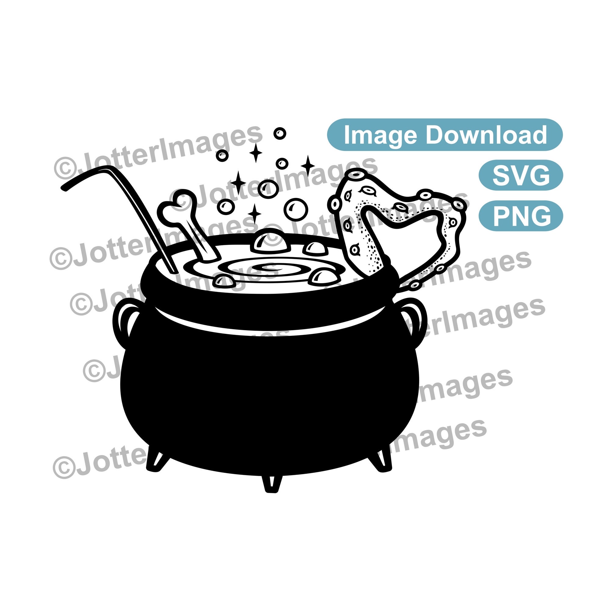 Halloween Witches Cauldron Outline Image Picture, Clip Art, Cut File ...