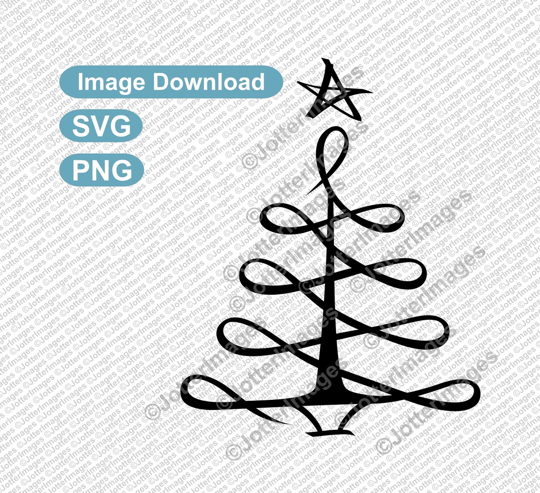 Abstract Christmas Tree SVG PNG Clipart (digital Download) - Etsy