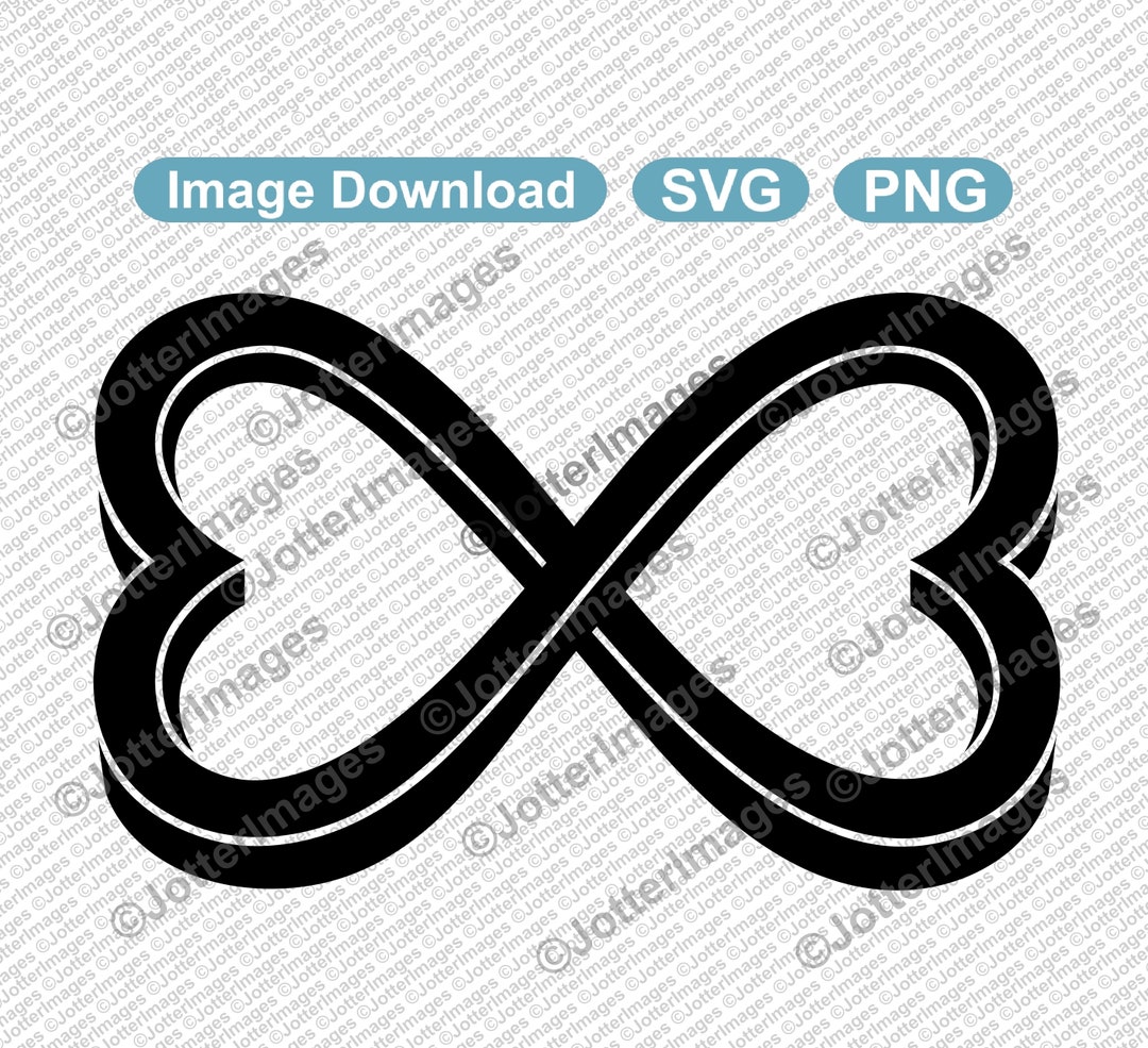 Infinity Hearts SVG PNG: Wedding Anniversary Clipart (digital Download ...