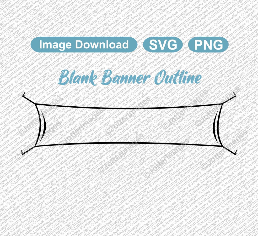 Basic Blank Banner Outline With Push Pins Image Download SVG, PNG ...