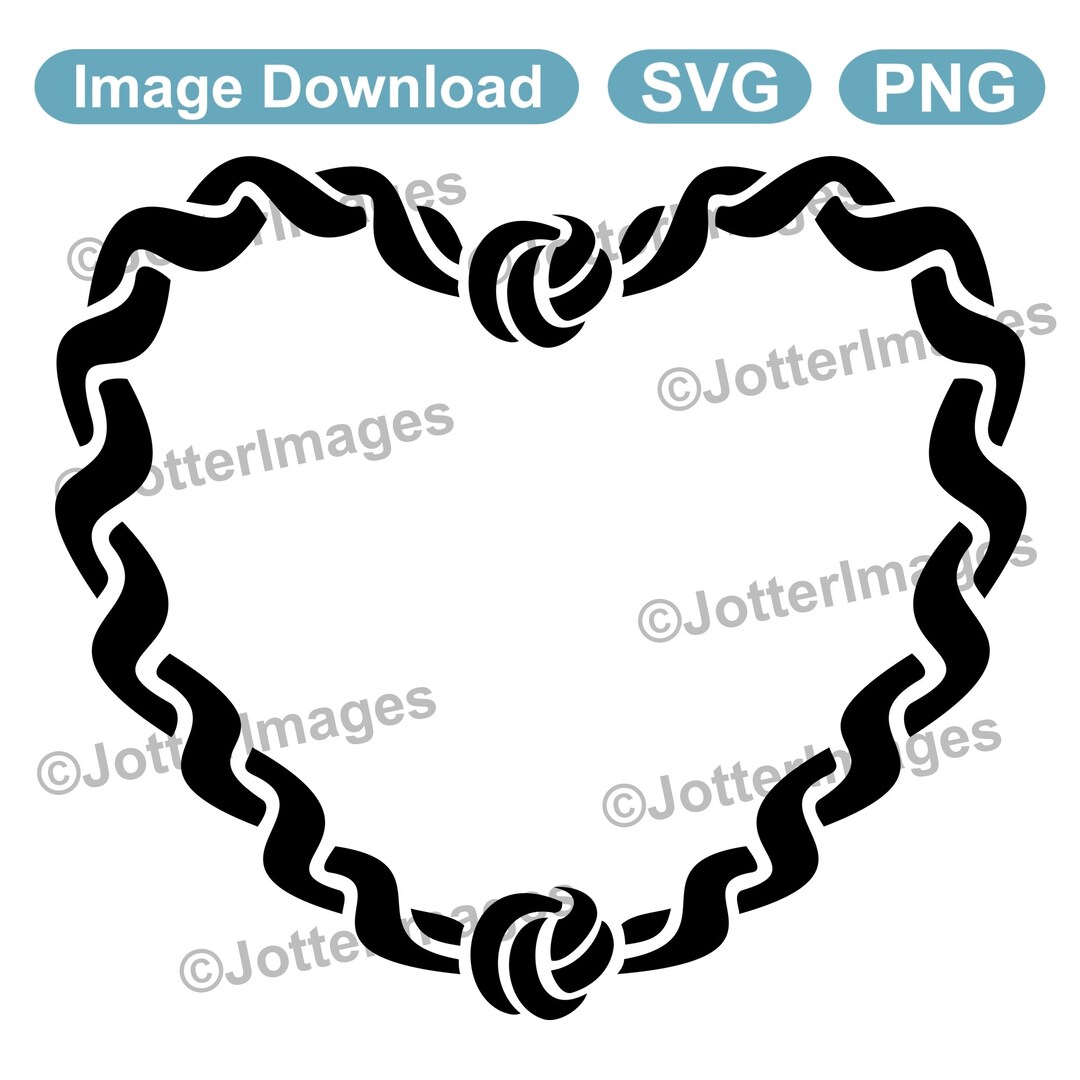 Knot Tie Linked Hearts Image Download, Clip Art, Cut File, SVG, PNG ...