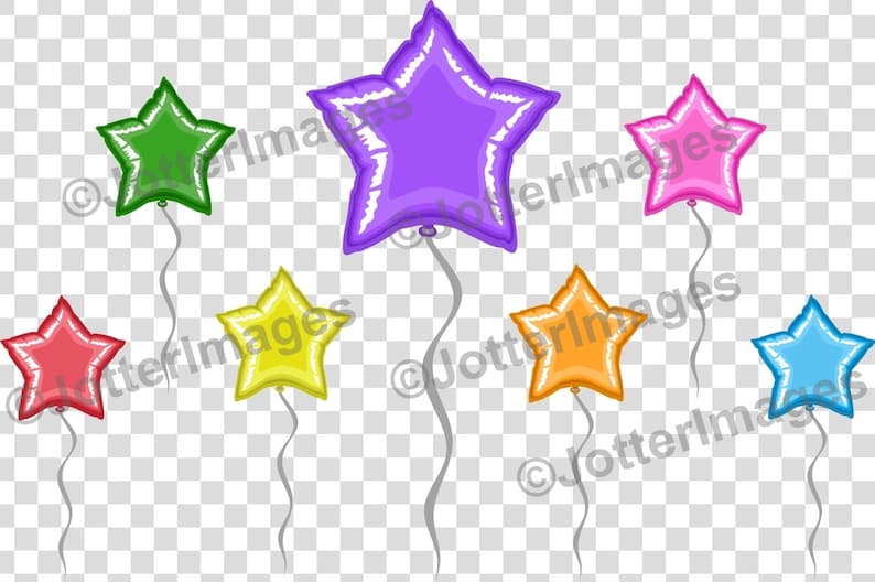 Single Star Balloon Image Download SVG, PNG, Clipart, Transparent ...