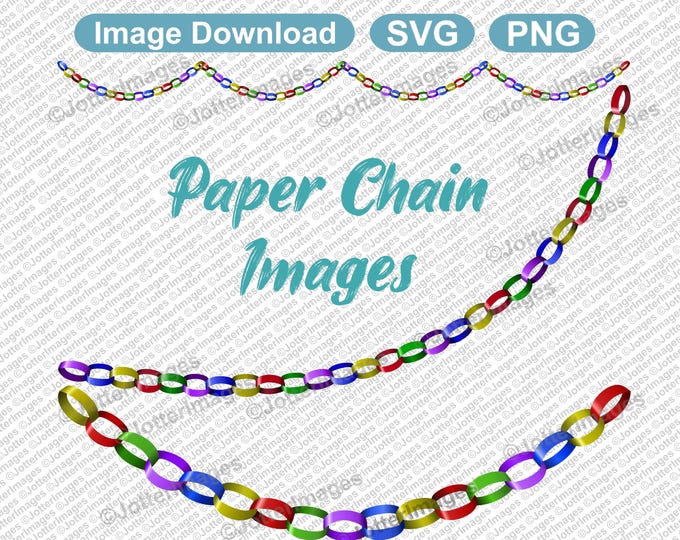Paper Chain Garland SVG for Cricut and Other Cutting Machines - Digital ...