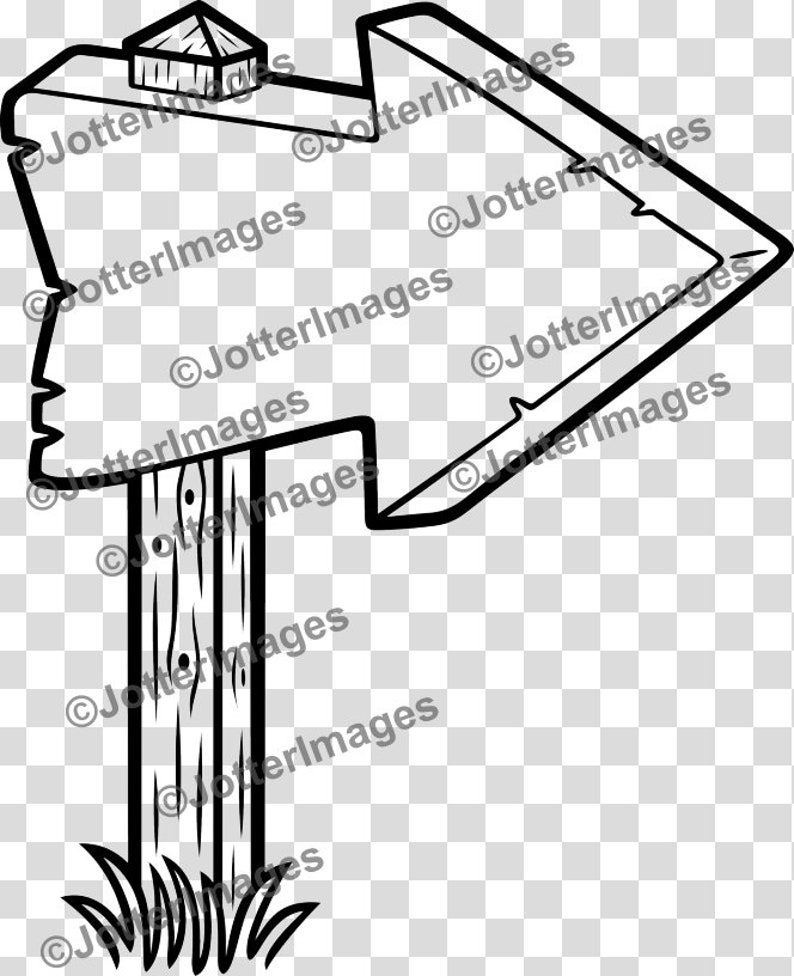 Arrow Direction Signpost Outline Image Download SVG, PNG Transparent ...