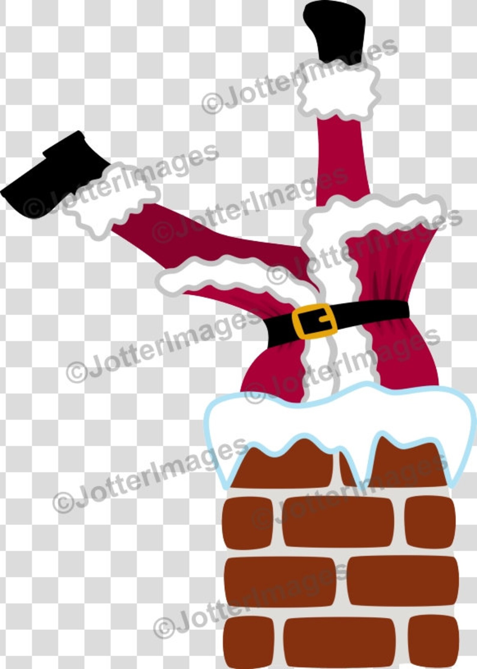 Santa Claus With Chimney Christmas Image - Clip Art - Transparent ...