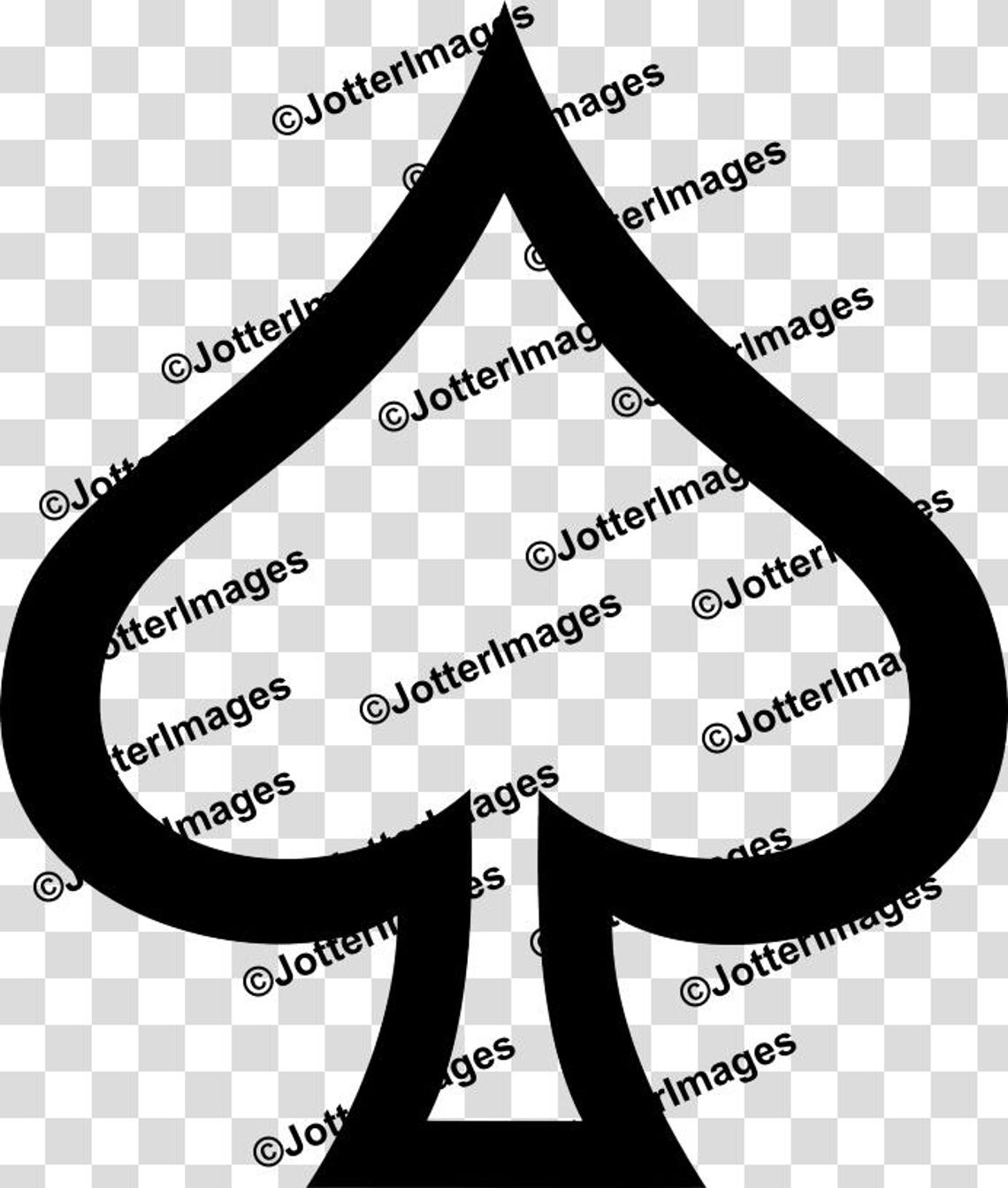 Playing Card Suits Outline Image Downloads - Clip Art, Cut Files, SVG ...