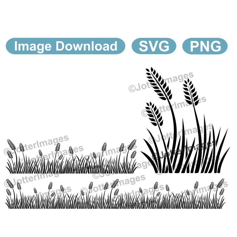 Grass, Corn, Barley Field Like Plant Rows Decorative Image Download SVG ...