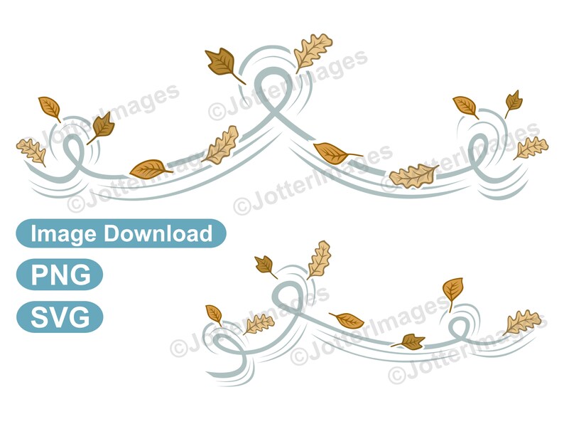 Autumn Fall Leaves Blowing in the Wind Image Download SVG PNG - Etsy