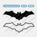 Basic Bat Shape and Outline Halloween Themed Image Download SVG, PNG ...